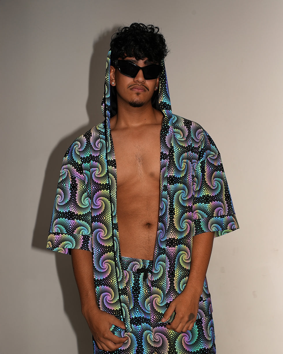 Waking Vision Rainbow Reflective Hooded Robe – iHeartRaves