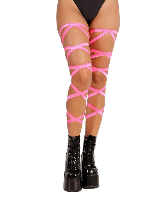 Neon Pink Non-Slip Rave Leg Wraps – iHeartRaves